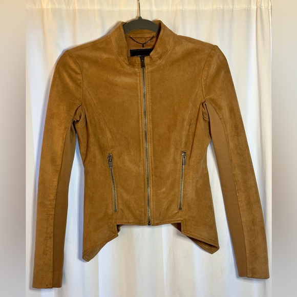 BCBGMaxAzria | Jackets & Coats | Bcbg Maxazria Faux Suede Camel Jacket ...